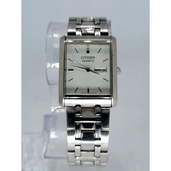 Citizen | Accessories | Silver Rectangular Citizen Quartz Watch With ...